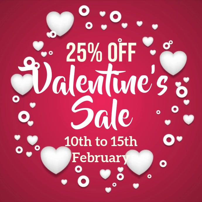 Copy of Valentine's Day Ad Video Template | PosterMyWall