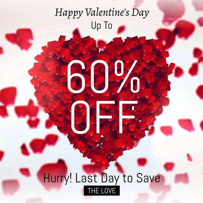 Copy of Valentine's Day Ad Video Template | PosterMyWall