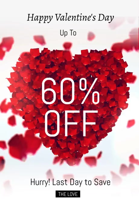 Valentine's Day Ad Video Template | PosterMyWall