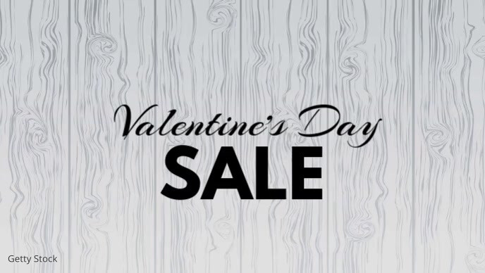 valentine's day advert video promo shopping sale hearts wood Template ...