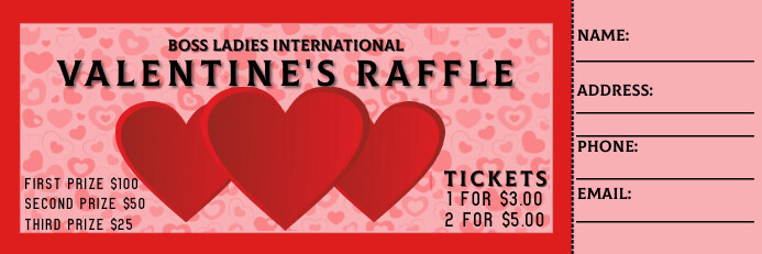 Valentine's Day Basket raffle Template | PosterMyWall