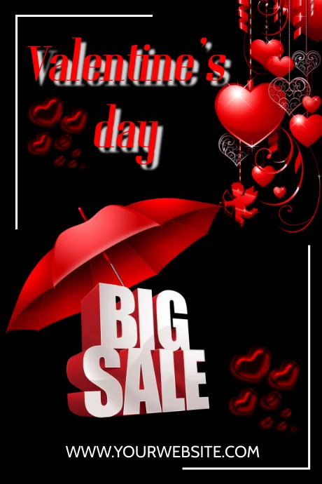 valentine's day big sale poster Template | PosterMyWall