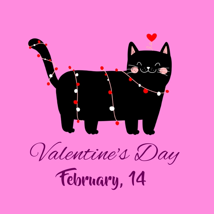 Valentine's Day Cat Sale Template | PosterMyWall