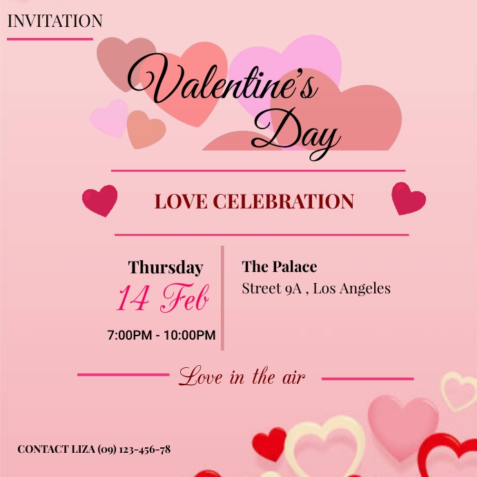 Copy of Valentine's Day celebration | PosterMyWall