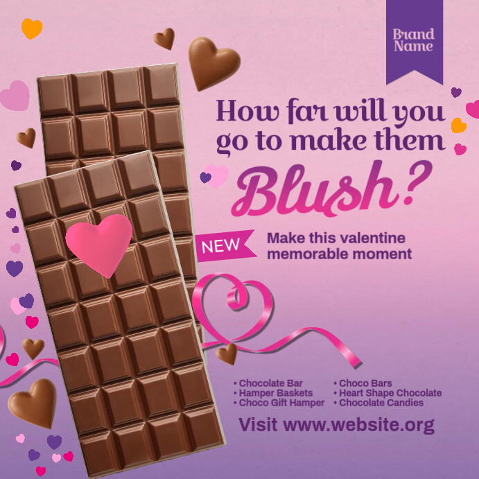 Valentine's Day Chocolate Post Template | PosterMyWall