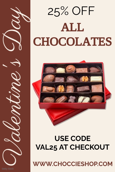 Valentine's Day Chocolates Sale Template | PosterMyWall