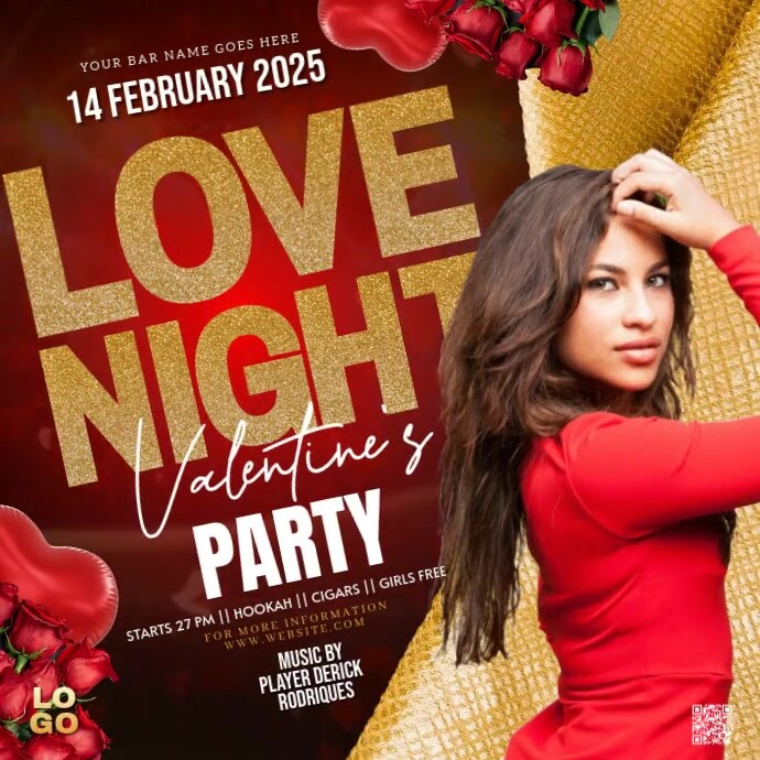Plantilla de Valentine's day club party event design template ...