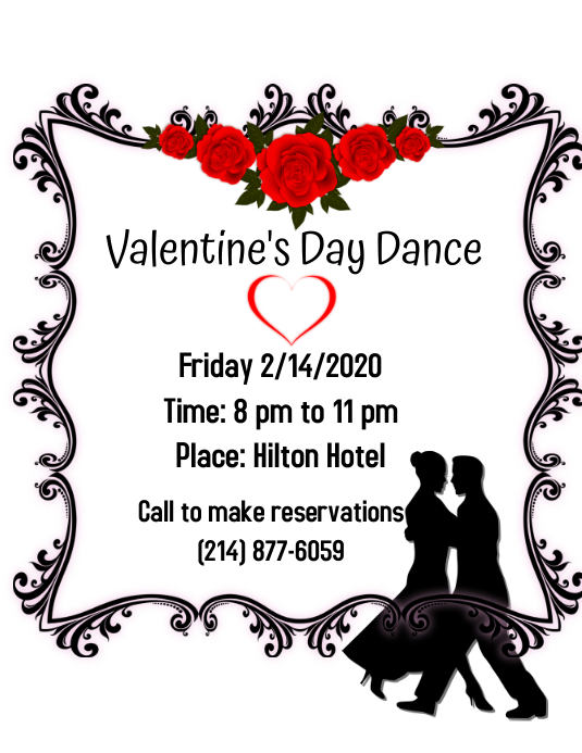 Valentine's Day Dance Flyer Template | PosterMyWall