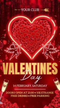 Valentines Program Agenda Template | PosterMyWall