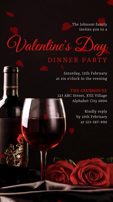 Copy of Valentine's Day Dinner Invitation | PosterMyWall