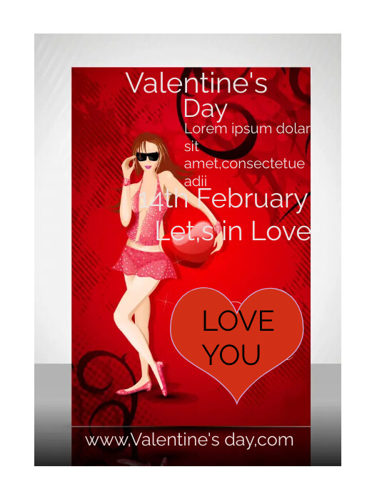 Valentine's day flyer ad Template | PosterMyWall