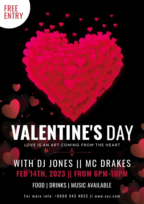 Valentine's Day flyers Template | PosterMyWall