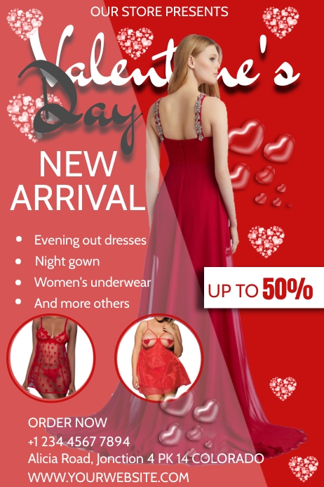 valentine's day free shoppingtemplate | PosterMyWall