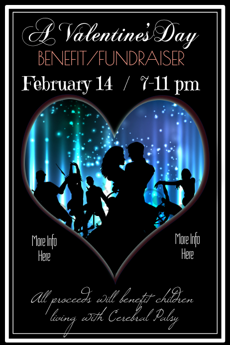 Valentine's Day Fundraiser Poster Template | PosterMyWall