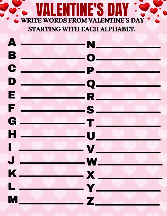 Valentine's Day game design flyer Template | PosterMyWall