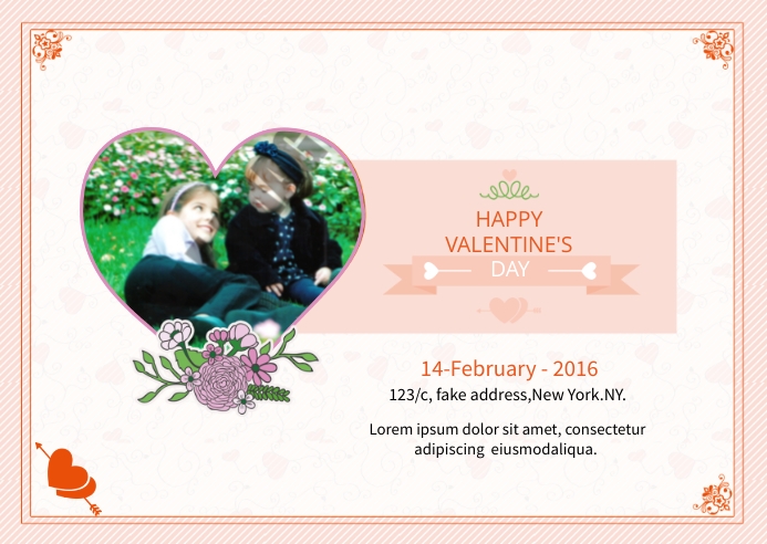 Valentine's Day Greeting PostCard Template | PosterMyWall