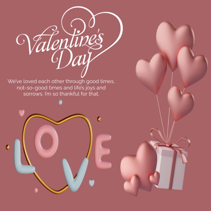 Valentine's day instagram post Template | PosterMyWall