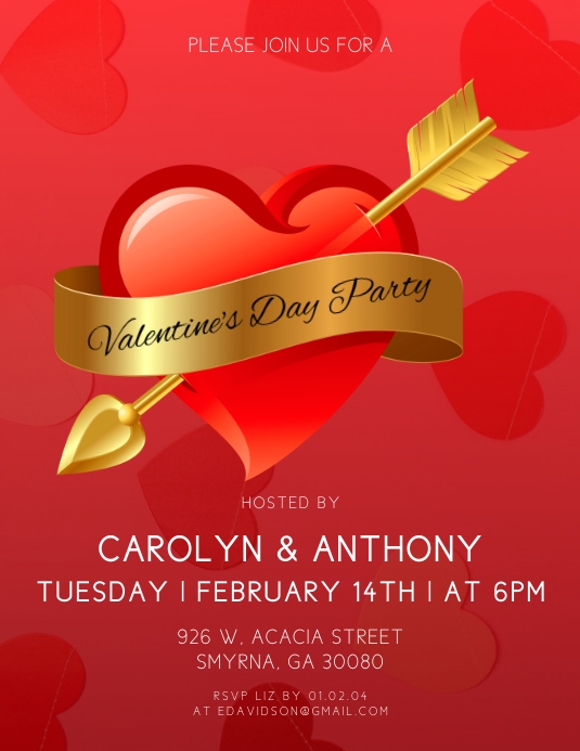 valentine's day invitation Template | PosterMyWall