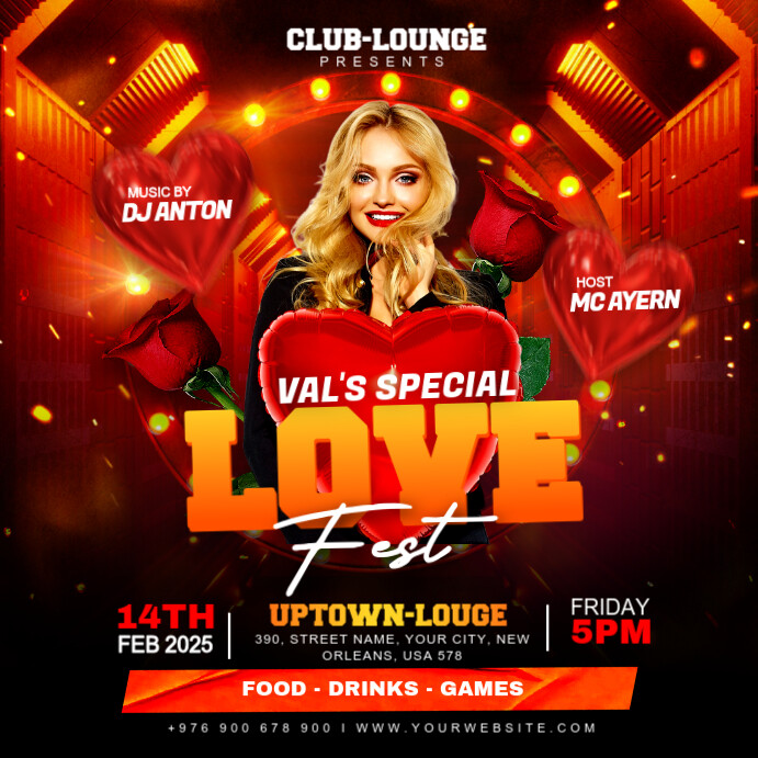 Copy of Valentine's day love fest | PosterMyWall