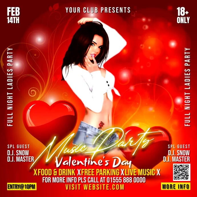 Copy of Valentine's day Night Party | PosterMyWall