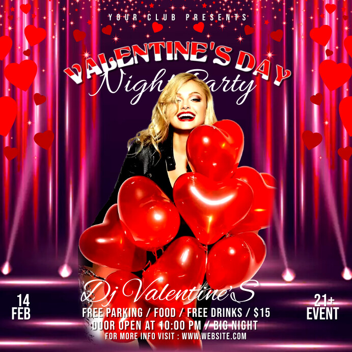 Copy of Valentine's day Night Party | PosterMyWall