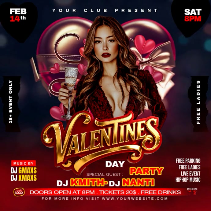 valentine's day party Template | PosterMyWall