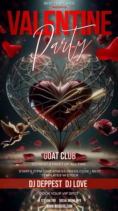 valentine's day party design template | PosterMyWall