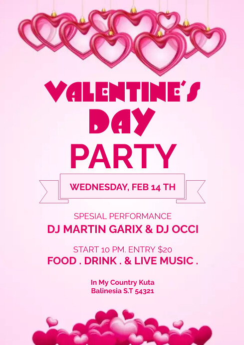 valentine's day party Template | PosterMyWall