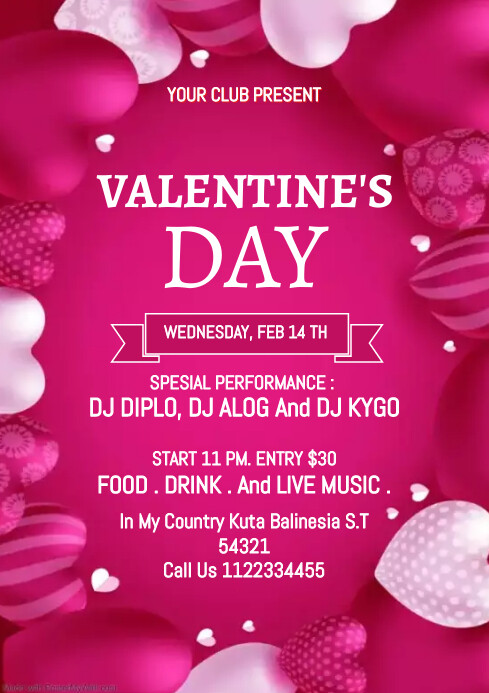 valentine's day party Template | PosterMyWall