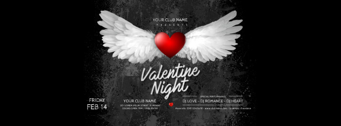 Valentine's Day Party Facebook Cover Photo Template | PosterMyWall