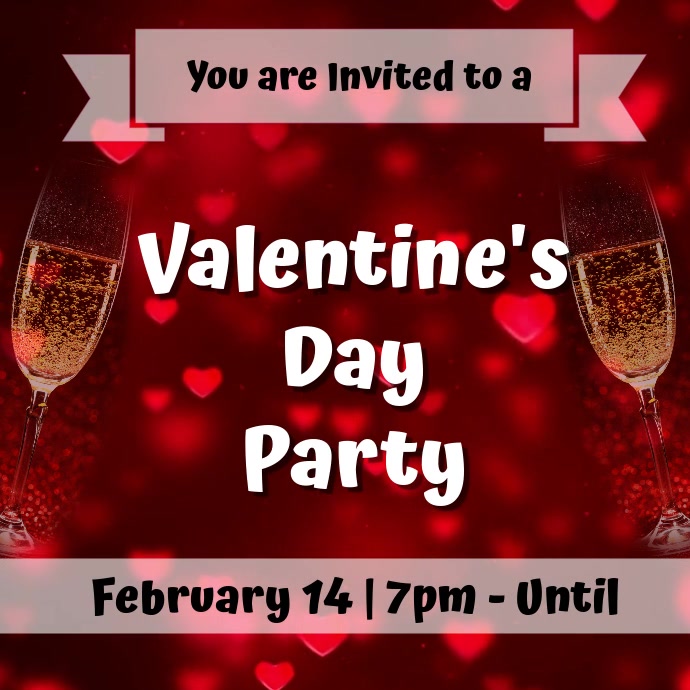 Valentine's Day Party Invitation Template | PosterMyWall