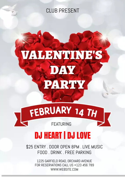 Valentine's Day Party Invitation Template | PosterMyWall