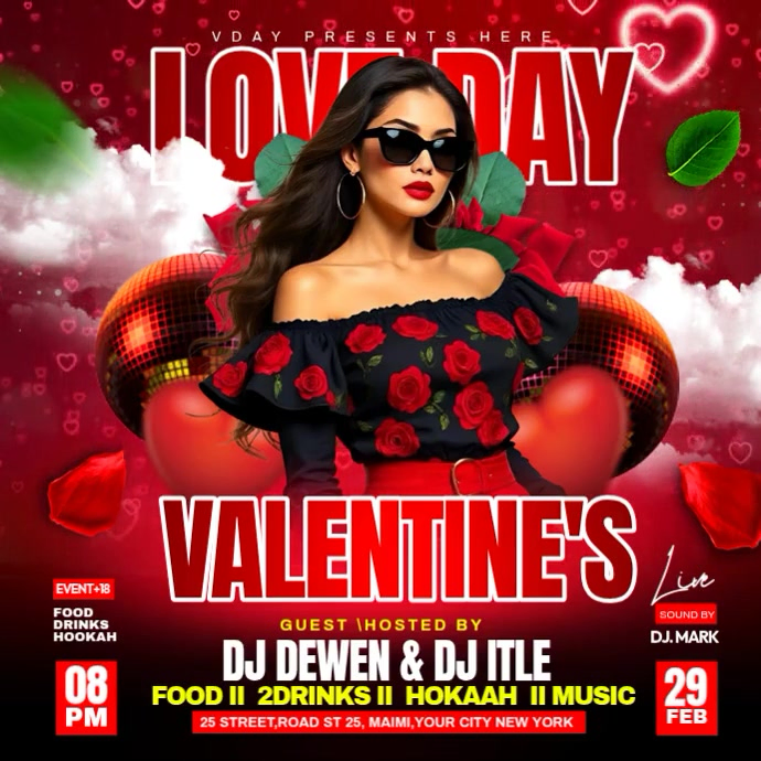 Valentine's Day Party Template | PosterMyWall