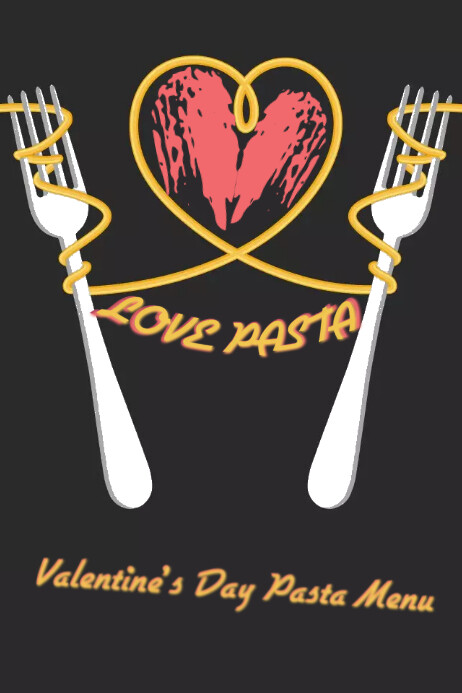 Valentine's Day pasta menu Template | PosterMyWall