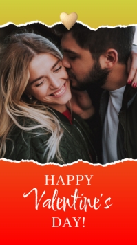 Happy Valentine's Day Instagram story. Template | PosterMyWall