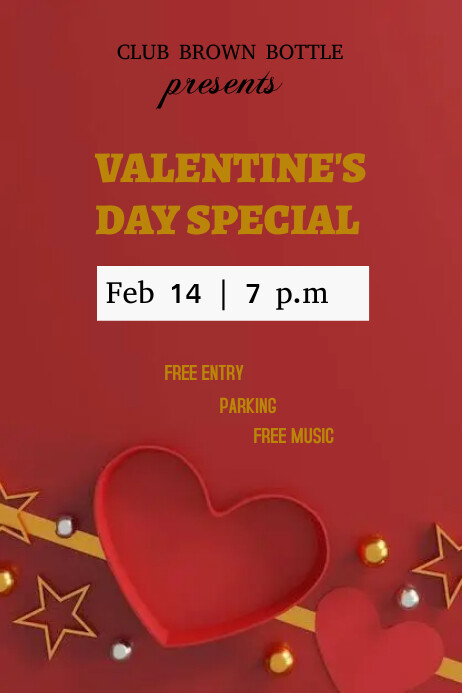 Valentine's day poster Template | PosterMyWall