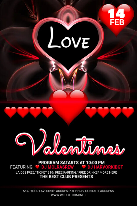 valentine's day Poster Template | PosterMyWall