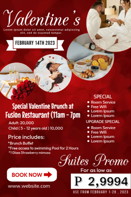 Valentine's Day Poster Offer Template | PosterMyWall