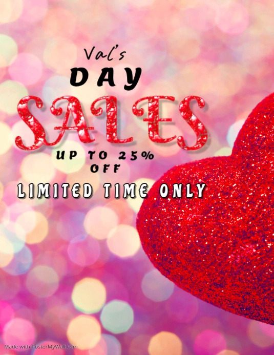 Valentine's Day retail template | PosterMyWall