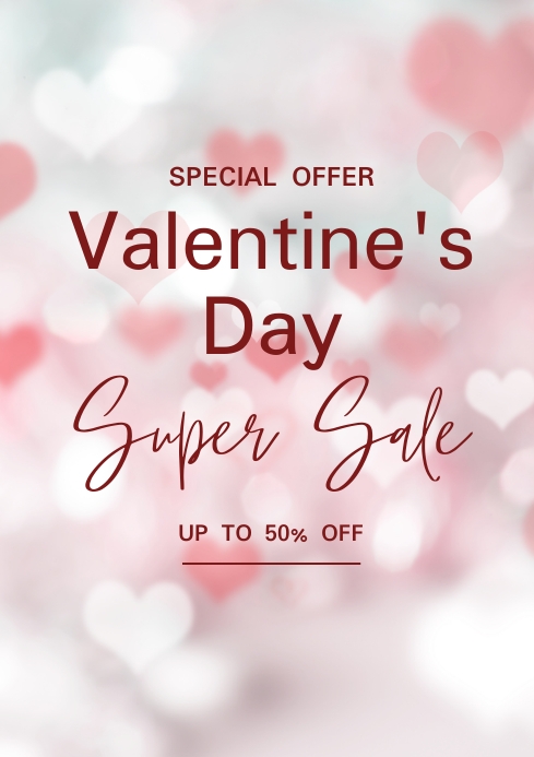 Copy of Valentine's Day Sale Discount Promo flyer | PosterMyWall