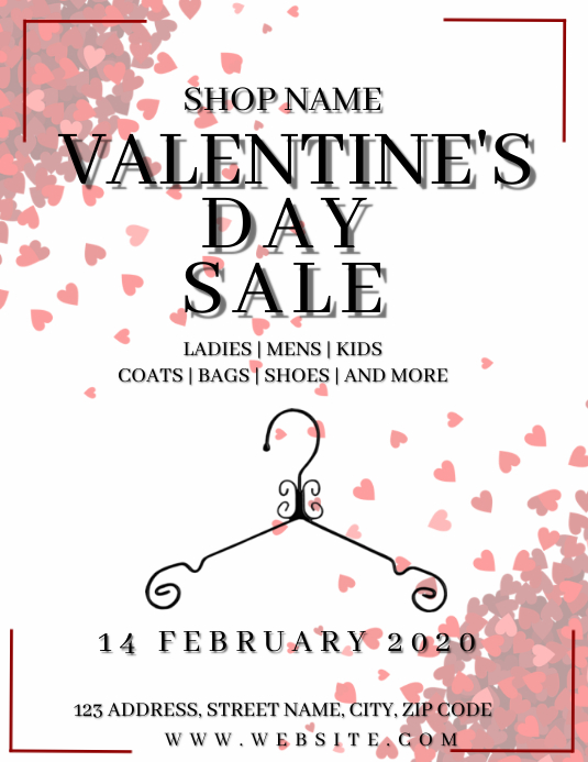 Copy of Valentine's day Sale Event Flyer Template | PosterMyWall