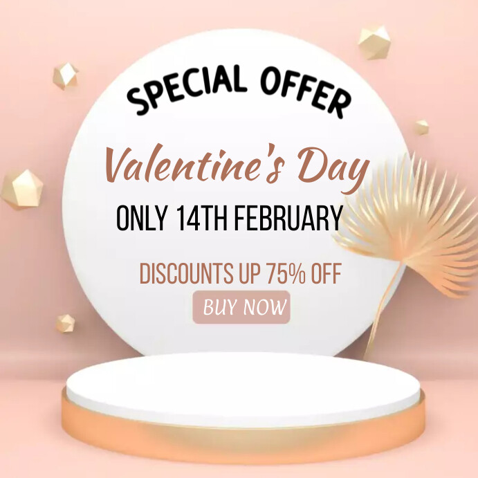 Valentine's Day Sale Offer Instagram Post Template | PosterMyWall