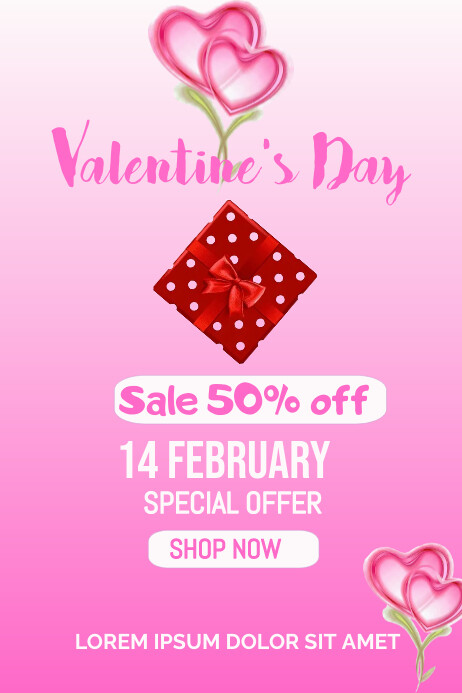 Valentine's Day sale poster Template | PosterMyWall
