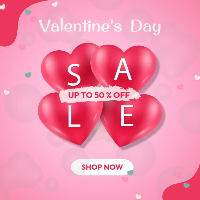 valentine's day sales advertisement design Template | PosterMyWall