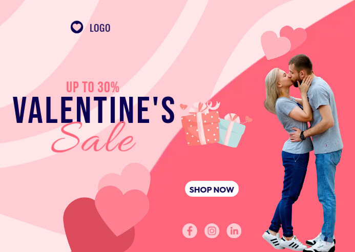 Valentine's day sales advertisement design Template | PosterMyWall