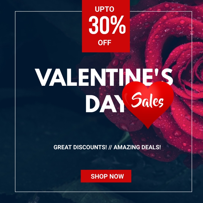 Valentine's day sales Template | PosterMyWall