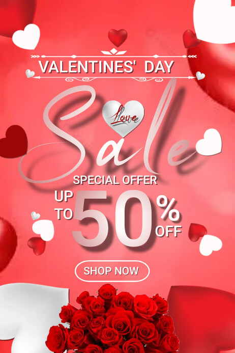 valentine's day sales Template | PosterMyWall