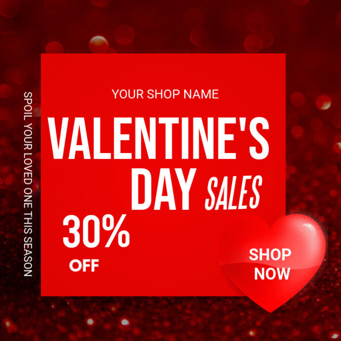Valentine's day sales Template | PosterMyWall