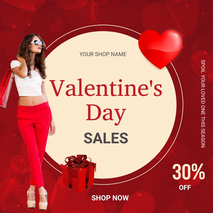 Valentine's day sales Template | PosterMyWall
