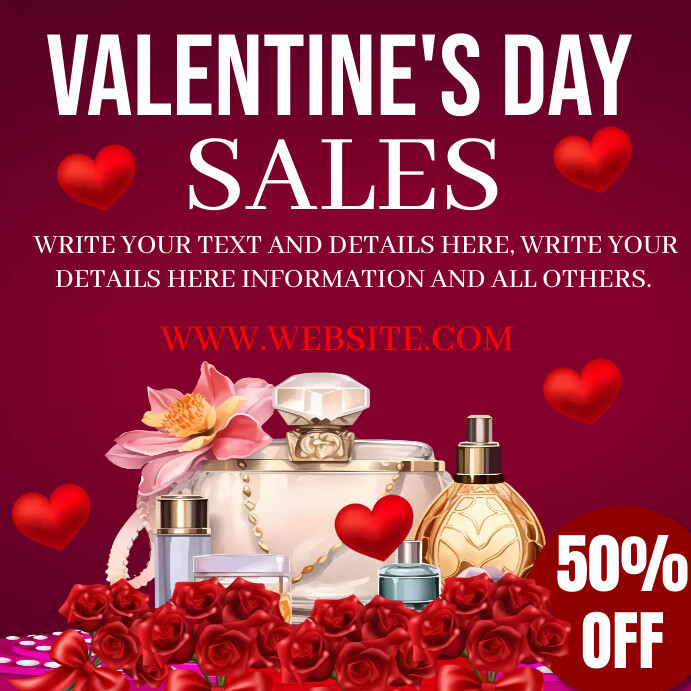 Valentine's Day sales flyer Template | PosterMyWall